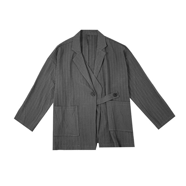 Lu and Shandao niche original design no-iron suit women's textured one ...