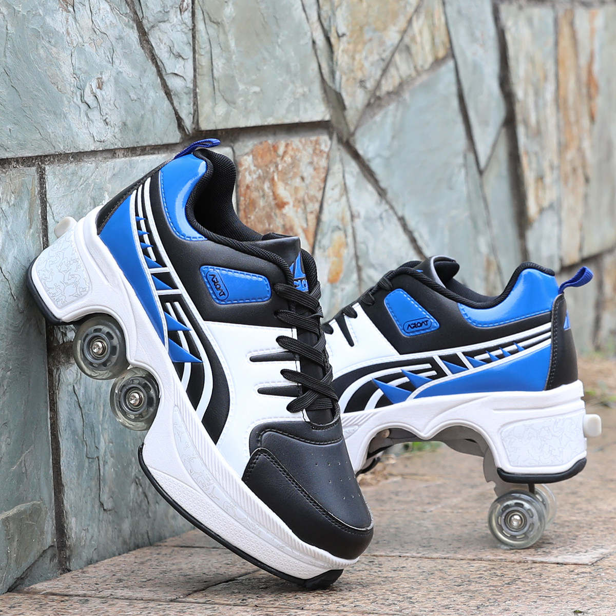 Anglut Deformation Shoes Dual-Purpose Roller Skates Skateboard Shoes