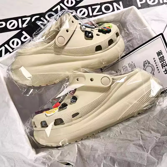 Bai Jingting's same style Puff Cloud Croc Shoes for men 2024 new summer ...