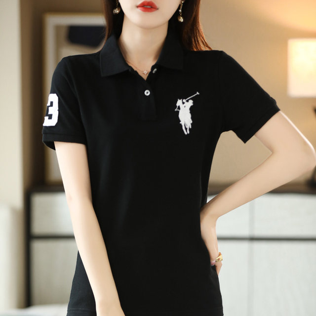 2025 Spring New Casual and Versatile Classic Maga Three Women's Polo ...
