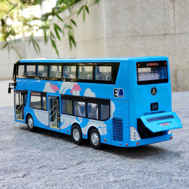 1:42 double-decker bus tour bus alloy car model simulation metal bus ...