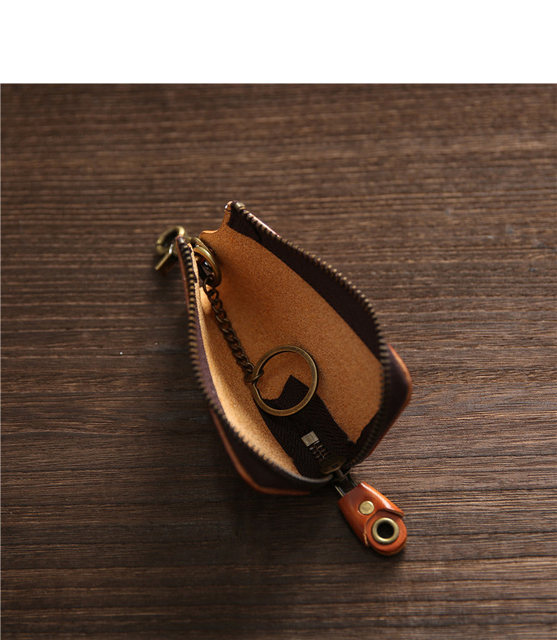 Men's retro first-layer cowhide car key bag, women's waist-hanging ...