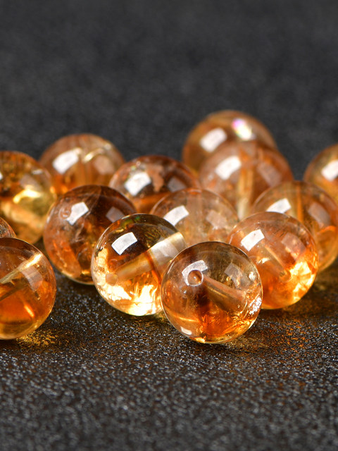 Natural pyramid citrine citrine diy hand-woven bracelet jewelry ...