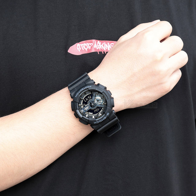 Casio Black Samurai watch men's gshock black gold ga110 sports student ...