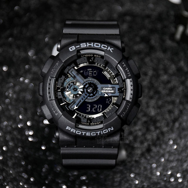 Casio Black Samurai watch men's gshock black gold ga110 sports student ...