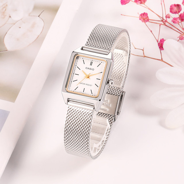 CASIO Casio retro small square watch for women 2024 new student quartz watch ladies watch female ...