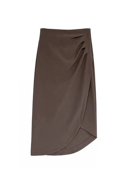 Irregular half skirt for women, summer thin, slim, high-waisted, A-line ...