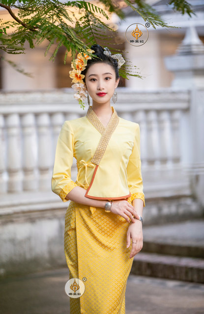 Dai Princess Clothing Dai traditional clothing women's mid-sleeve skirt ...