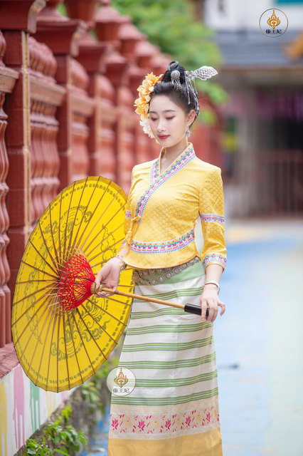 Dai Princess Clothing Dai traditional clothing women's suit mid-sleeve ...