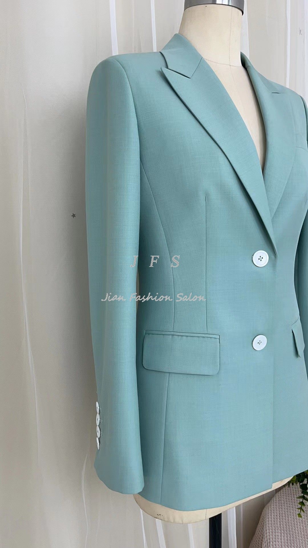 JFS new spring and autumn worsted wool one-button slim commuting ...