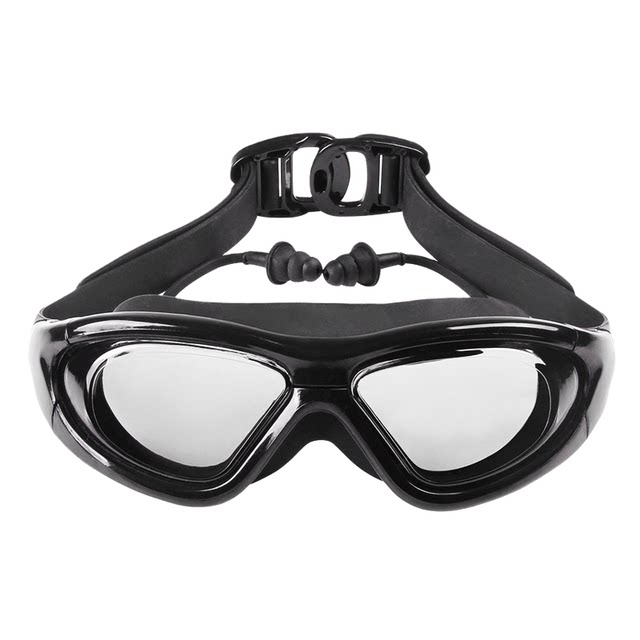 Jetgo large frame snap-on swimming glasses flat light myopia swimming ...