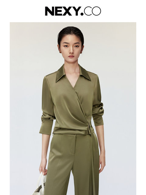 【Triacetate】Nexy.Co/Naike 2025 Summer New Chiffon Shirt Blouse Top ...