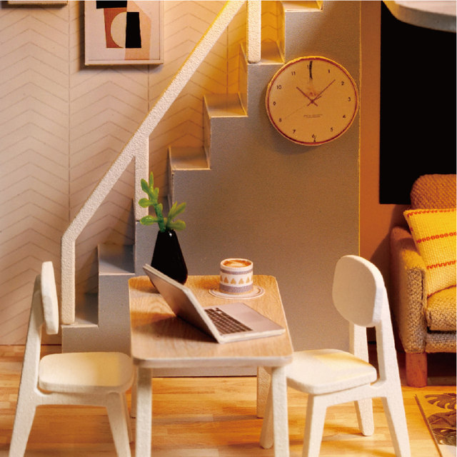 Wisdom house diy hut Nordic duplex hand-assembled small house model toy ...