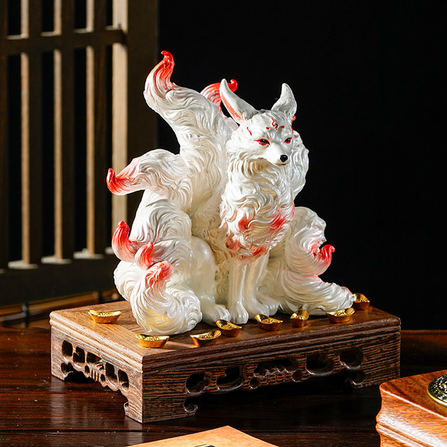 Nine-tailed fox ornaments, spirit fox, lucky little fox, fairy fox ...