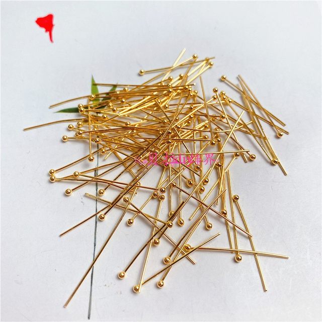Copper gold silver ball head needle round head needle diy handmade ...