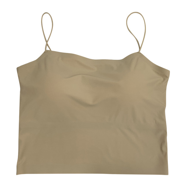 Mid -length thin band beautiful back tube top thin ice silk with a word ...