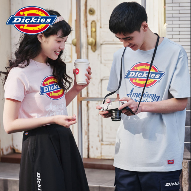 Dickies artistic font LOGO printed short-sleeved T-shirt for women ...