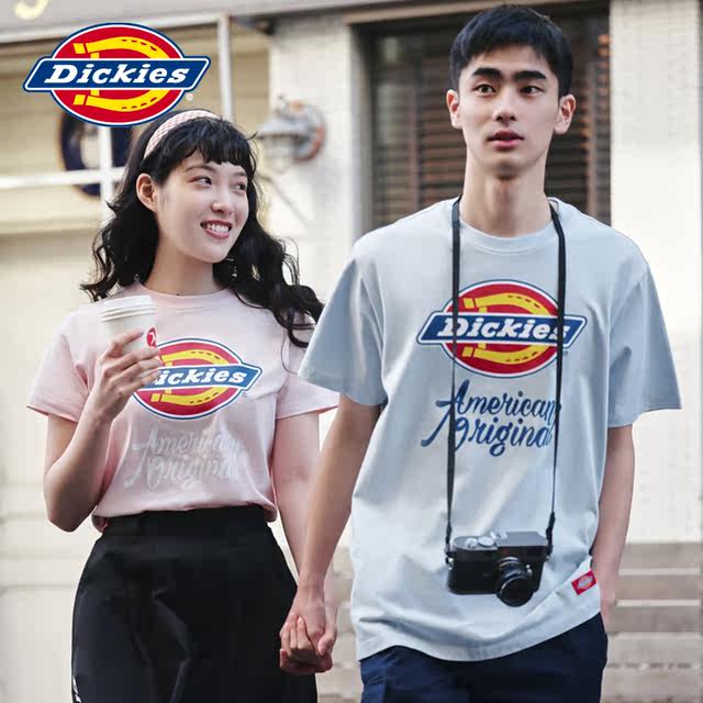 Dickies artistic font LOGO printed short-sleeved T-shirt for women ...