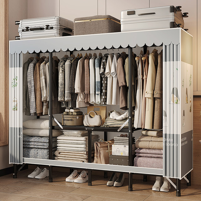 Installation-free folding wardrobe home bedroom simple cloth wardrobe ...