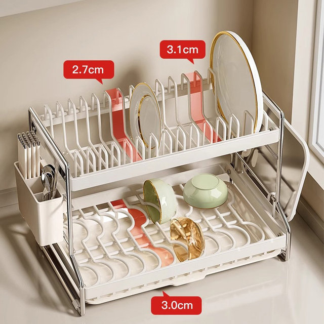 Kitchen dishware storage rack household countertop multi-functional ...