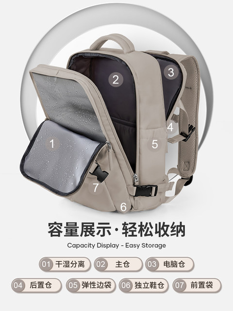 Travel backpack men's backpack lightweight short-distance business trip ...