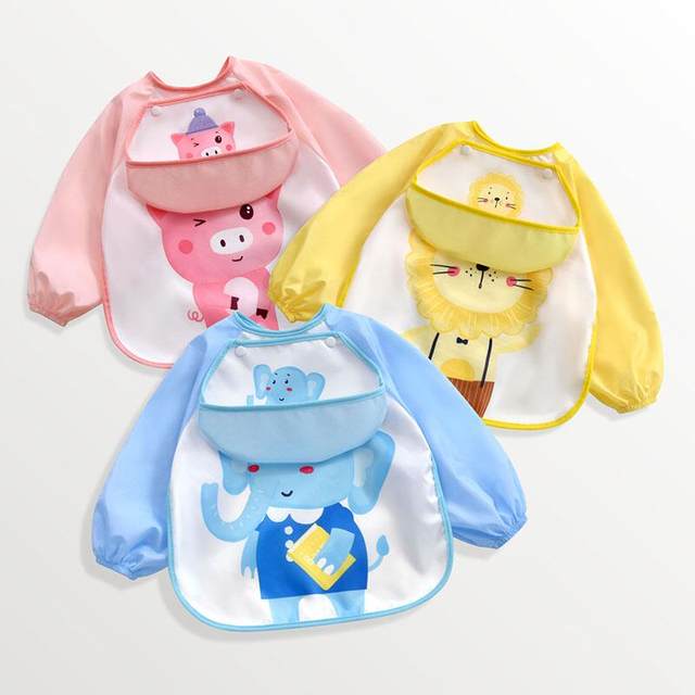 Baby eating smock waterproof and anti-dirty children's apron bib summer ...