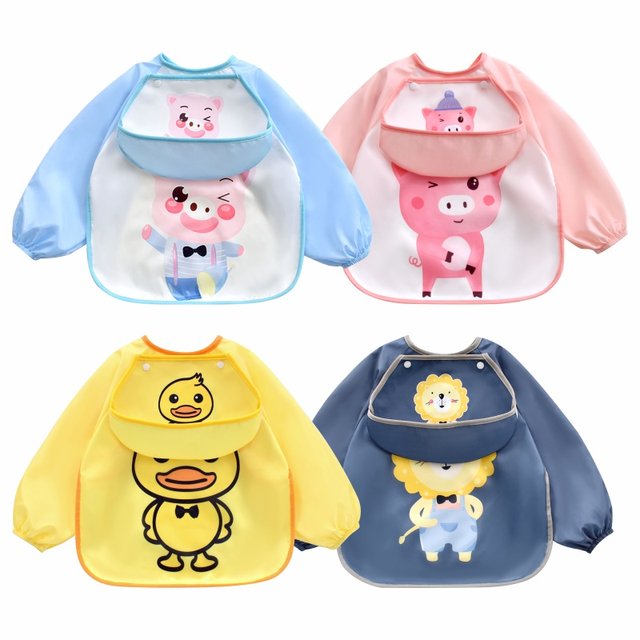 Baby eating smock waterproof and anti-dirty children's apron bib summer ...
