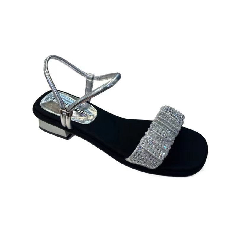 Fairy style rhinestone fashion high-end sandals 2024 summer new ...