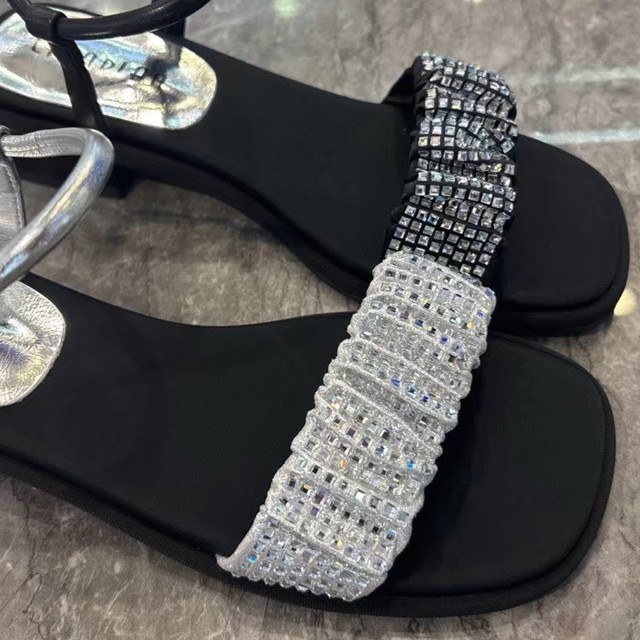 Fairy style rhinestone fashion high-end sandals 2024 summer new ...