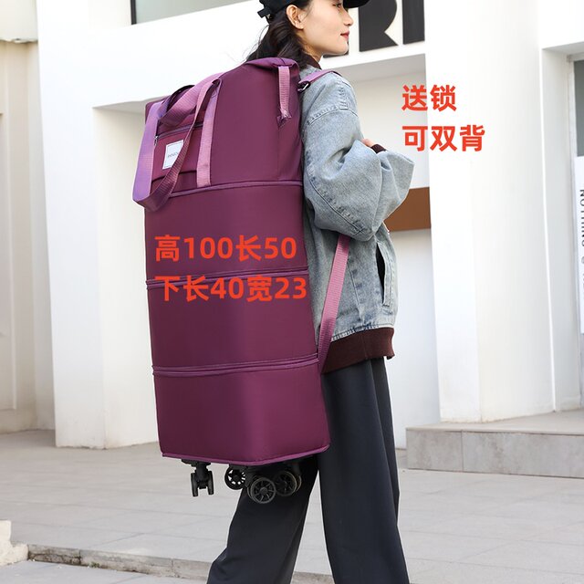 Universal pulley double-backed travel large-capacity luggage bag for ...