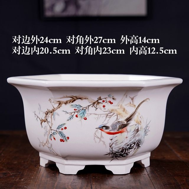 Flower pot with light luxury and high-end sense. Large square and ...