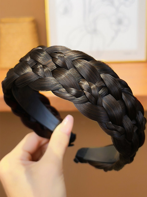 Tingle braid hair hoop female 2024 new autumn and winter fish bone ...