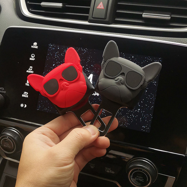 Cute Cartoon Puppy Car Safety Plug Belt Bayonet Car Extension Connector ...
