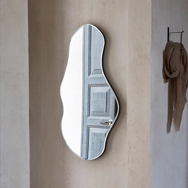 Special-shaped wall hanging mirror bathroom entrance mirror wall ...