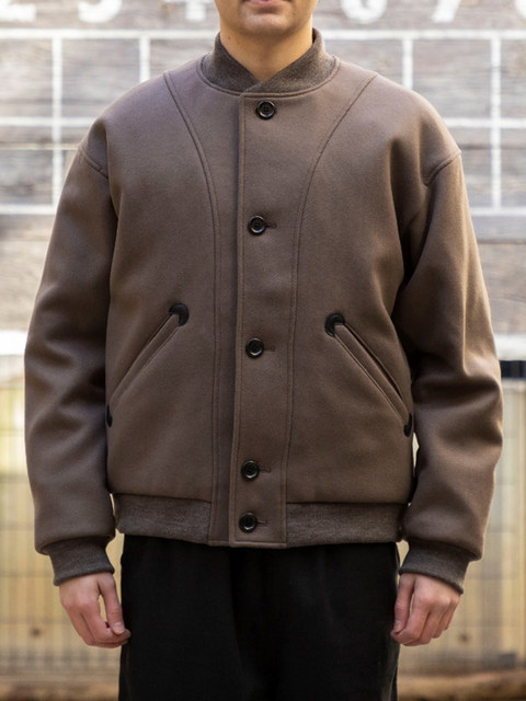 JackmanSUPER100's Melton wool baseball jacket JM8285