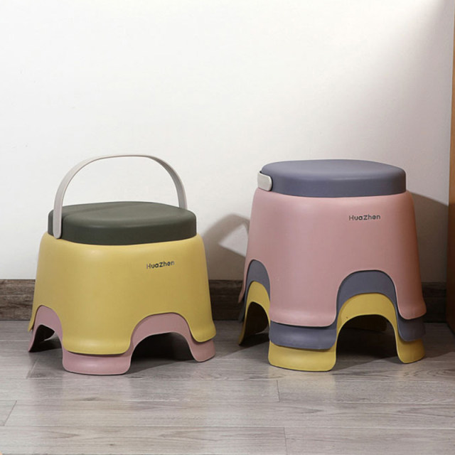 Children's hand -lifting small stool Household plastic small bench ...