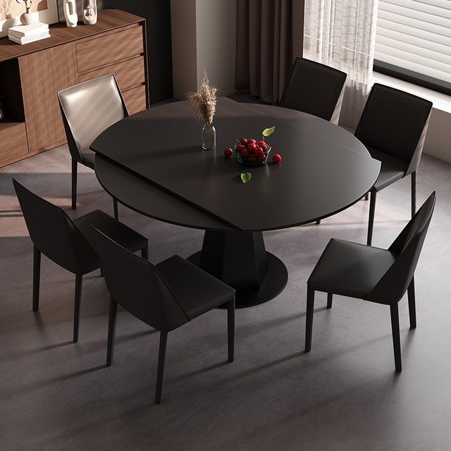 Rock board dining table light luxury modern minimalist small -quality ...