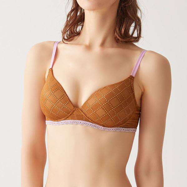 Gunze GUNZE underwear, wire-free sexy pull-up bra, home leisure travel carrying bra for women