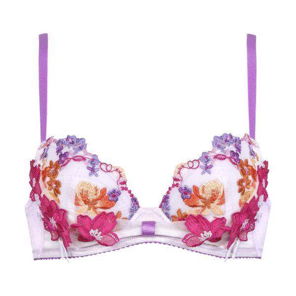 Wacoal Salute Women's Underwear Beautiful Japanese Style Flowers Gathered to Create Cleavage ...