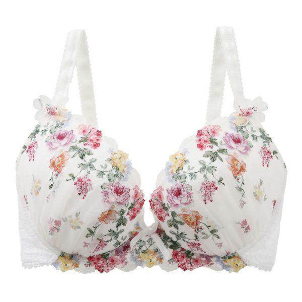 RisaMagli women's underwear sweet pure desire embroidered lace push-up ...