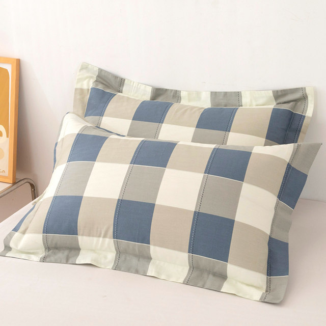 Pure cotton pillowcase pair for student dormitory single 40x60 cotton ...