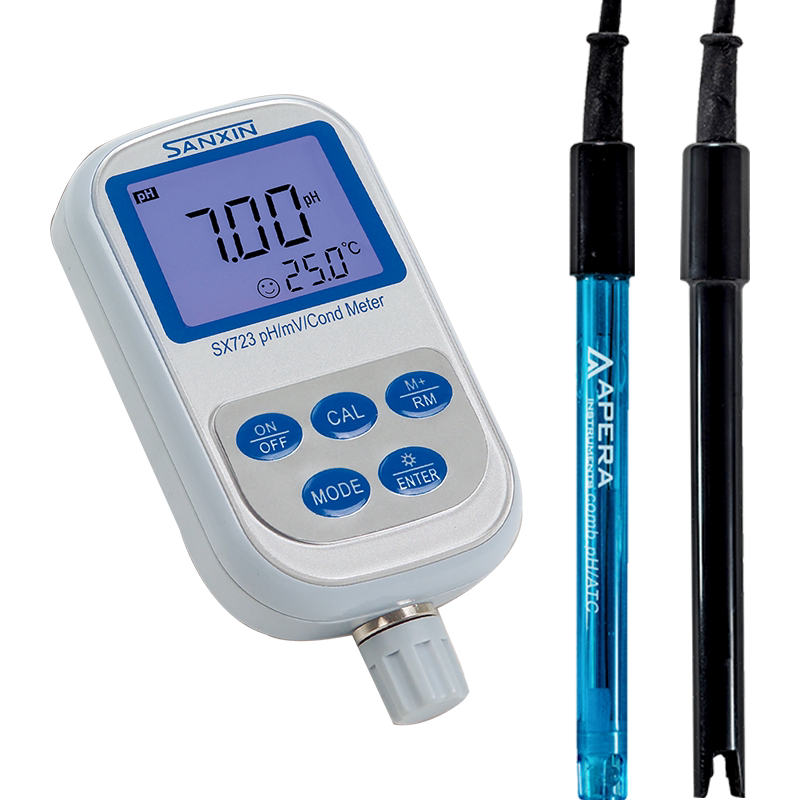 Shanghai Sanxin SX721 Dual Parameter pH/ORP Meter - Portable Acidity Meter Conductivity Meter ...