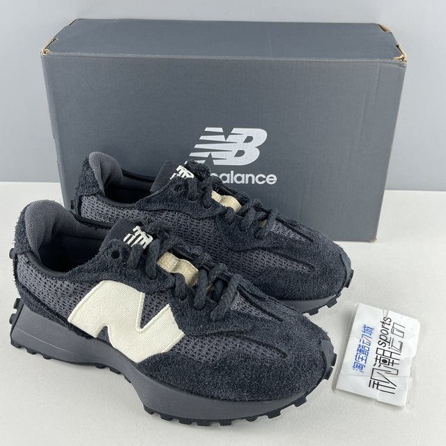 New Balance NB327 Black -gray Men and Women Comfortable and Light ...