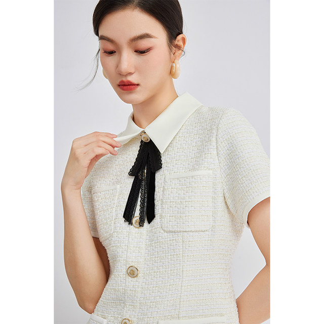 Celebrity small fragrant dress female MOFAN Mofan 2024 autumn sweet ...