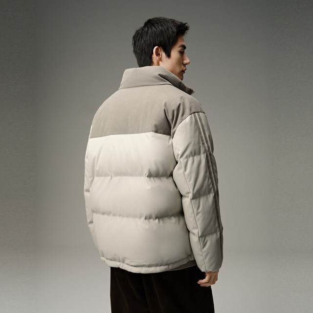 PEACEBIRD men's down jacket men's patchwork bread coat winter warm top ...