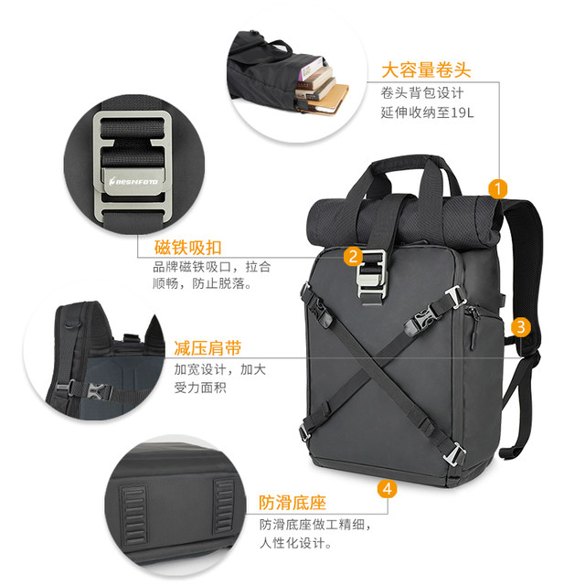 BESNFOTO camera bag backpack digital SLR waterproof professional multi ...