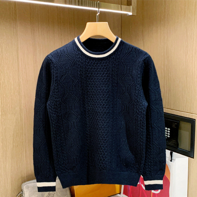 European station retro worsted twisted sweater men American fashion ...