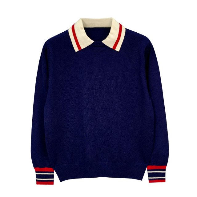 yomobrother light luxury style men's lapel sweater Italian retro ...