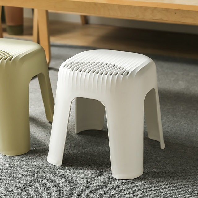Plastic small stool thickened household small bench adult round stool ...