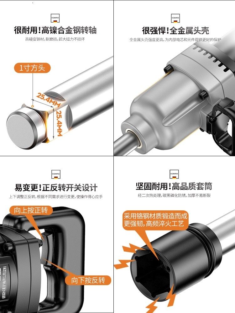 Industrial-Grade Electric Wrench - 220V Plug-In High-Power Impact ...